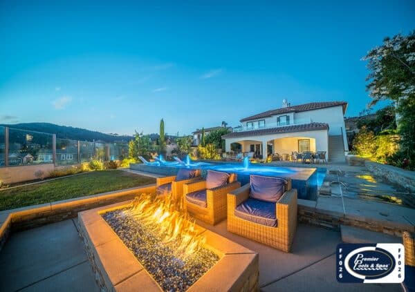 Inground Pool Fire Features By Premier Pools & Spas