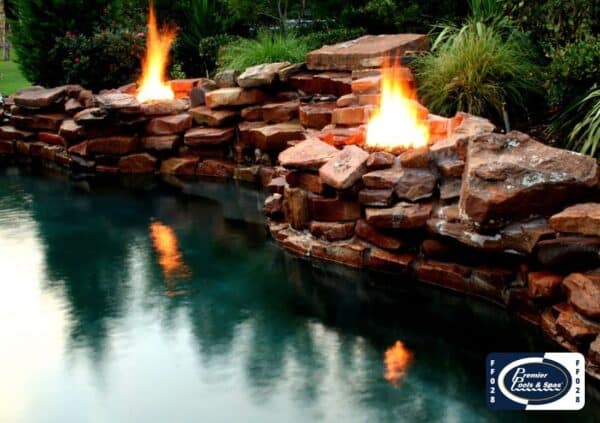 Inground Pool Fire Features By Premier Pools & Spas