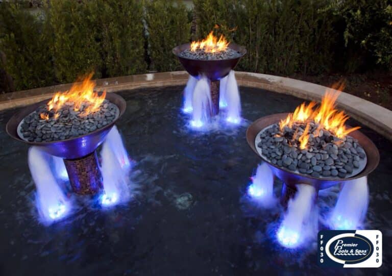 Inground Pool Fire Features By Premier Pools & Spas