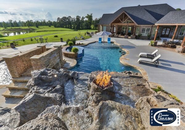 Inground Pool Fire Features By Premier Pools & Spas