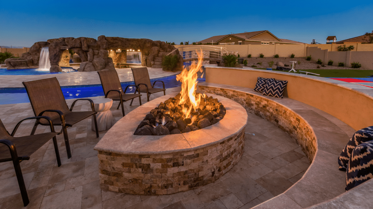 Inground Pool Fire Features By Premier Pools & Spas
